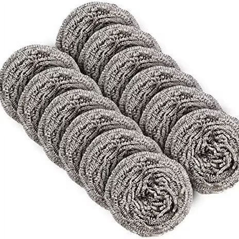 Hweilai Stainless Steel Scraping Sponge, Scouring Sponge - Pack of 12 ...