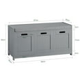 Sobuy FSR80-SG, 2 Cabinet-Doors & 1 Drawer Storage Bench - Walmart.com