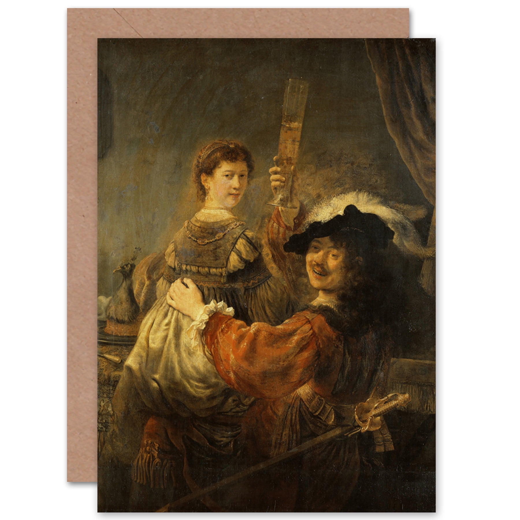 Rembrandt & Saskia Scene Of The Prodigal Son Fine Art Greetings Card ...