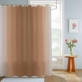 Art Coffee Brown Shower Curtain Set with Hooks, Vintage White Brown ...