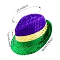TELOLY 2026 New Mardi Gras Hat Fedora Sequin Cap Mardi Gras Accessory ...