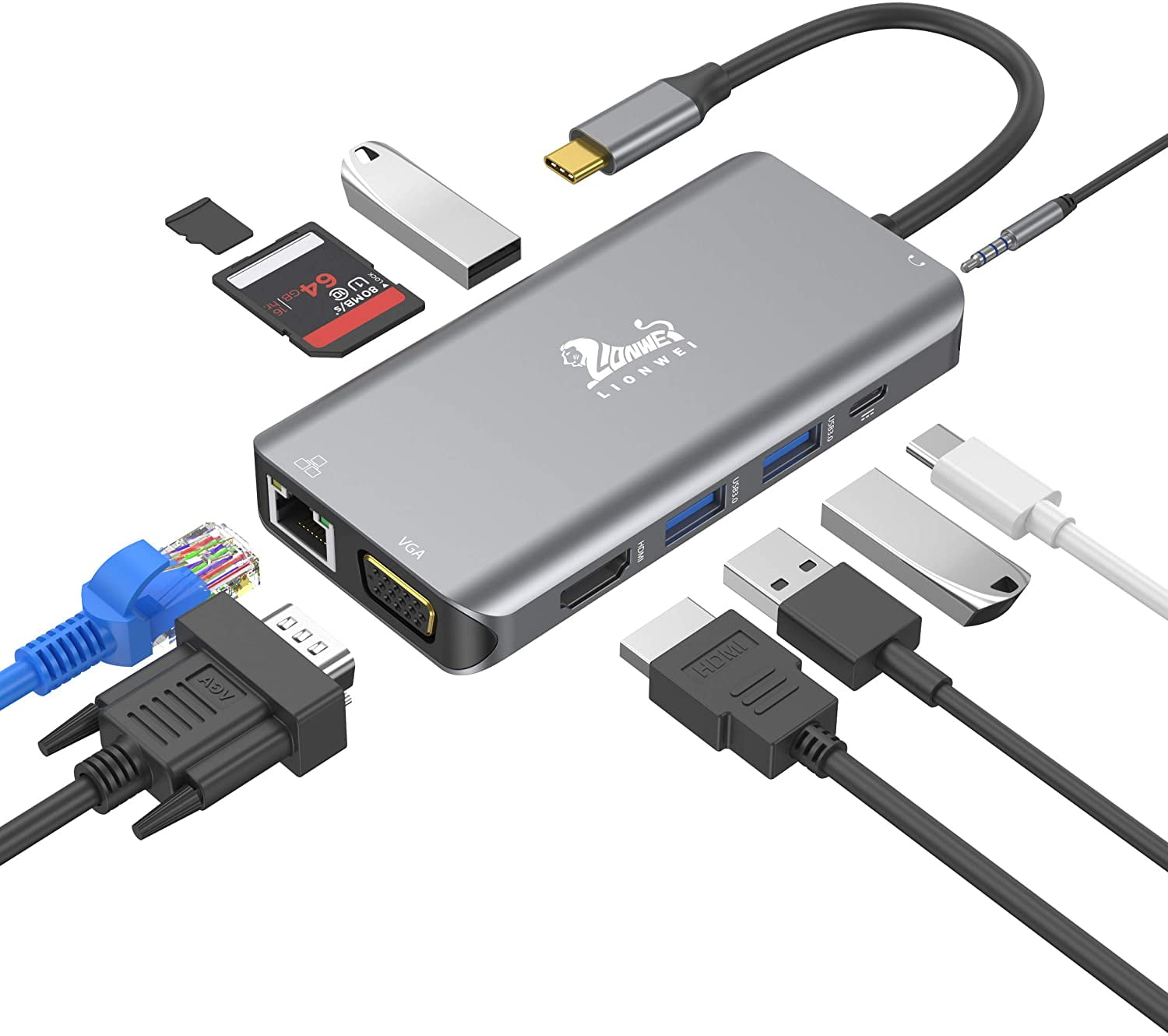 Electronics Accessories 3USB3 0 SD TF Card Reader And 100W PD USB C Port 8 In 2 Thunderbolt 3 electronics-accessories-3usb3-0-sd-tf-card-reader-and-100w-pd-usb-c-port-8-in-2-thunderbolt-3