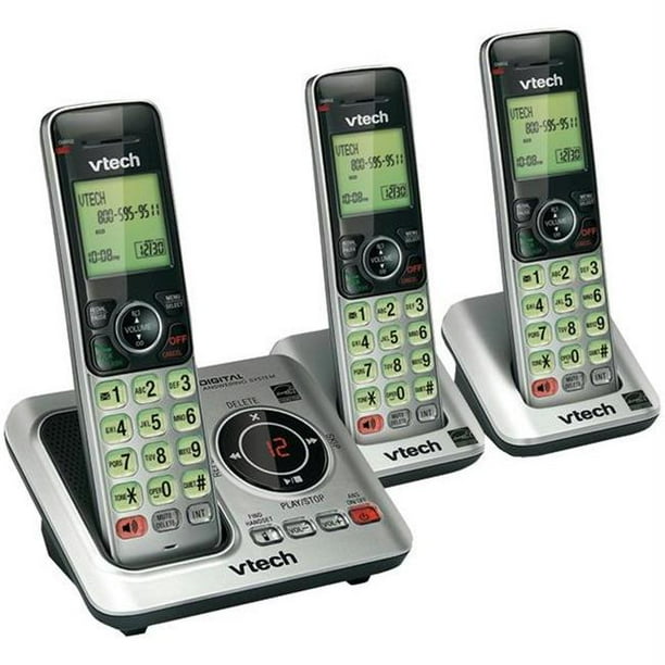 Vtech VTCS6629-3 Dect 6.0 Expandable Speakerphone With Caller Id -3 ...