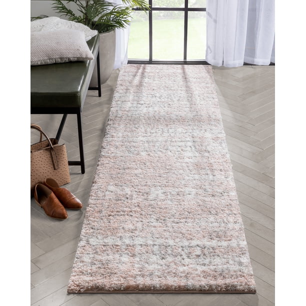 Well Woven Sentara 2'7" x 9'10" Runner Blush Modern Geometric Thick ...
