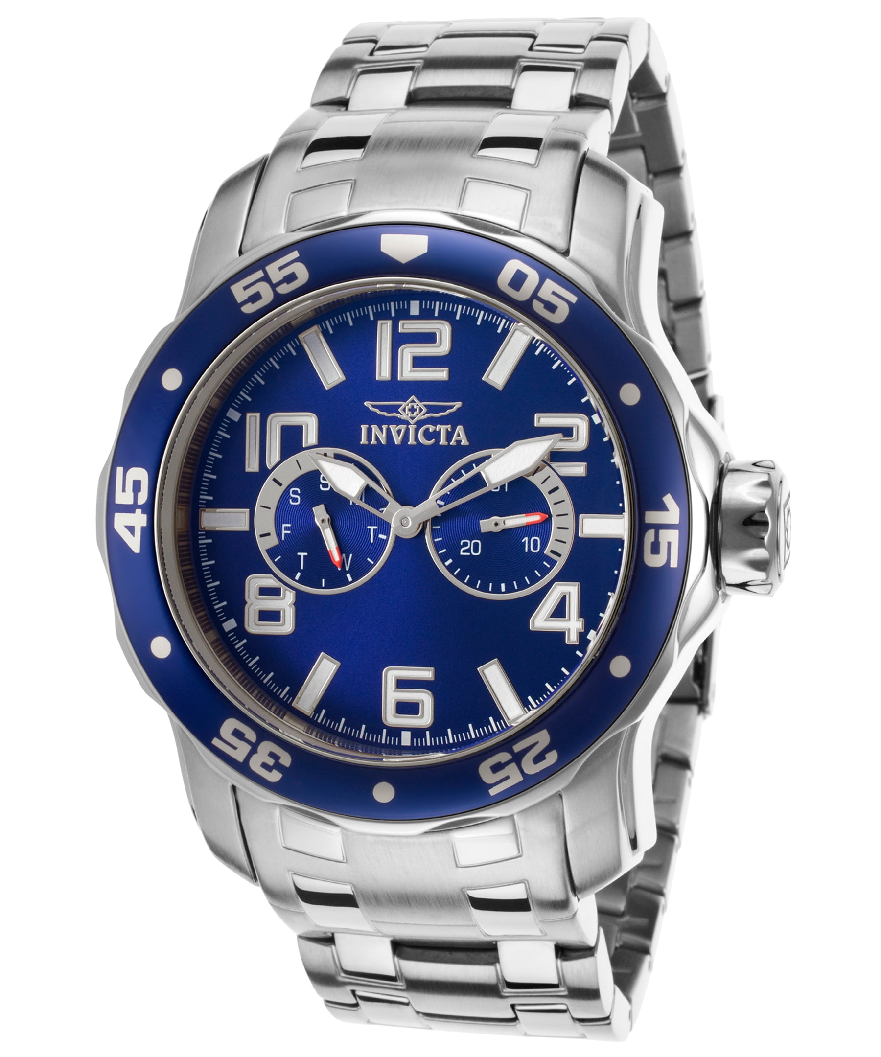 Invicta Men's 17496 Pro Diver Stainless Steel Blue Dial Blue Bezel ...