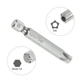 T40 Magnetic Security Star 5 Point Torx Screwdriver Bit 1/4" Hex Shank ...