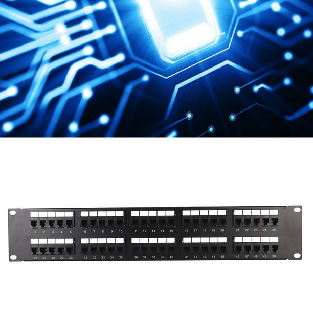 RJ11 Patch Panel, Plug and Play Widely Patch Panel 50 Ports for 19in ...