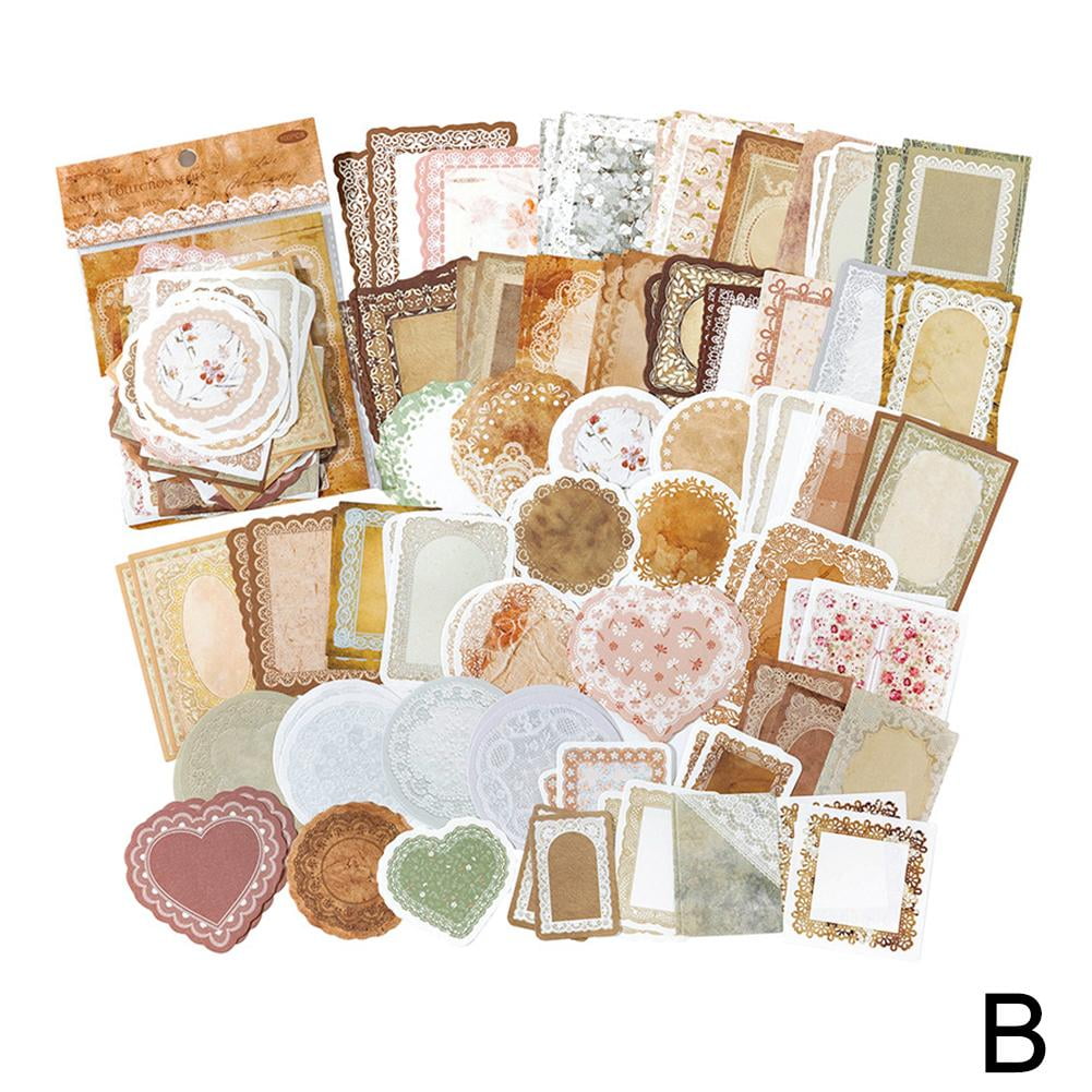 Vintage DIY Paper Stickers Scrapbook Card Make Decoration 4 Types ...
