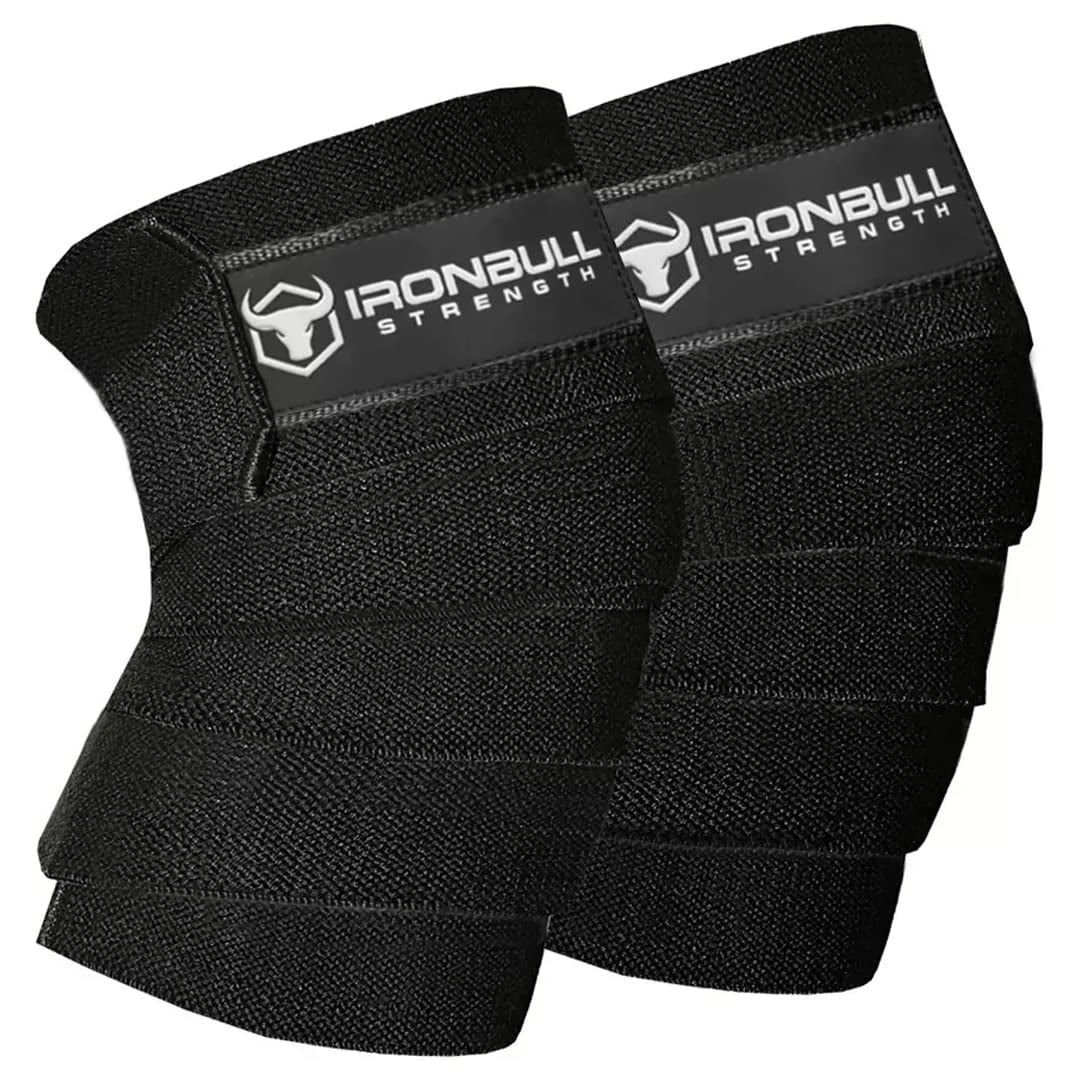 Rodilleras Iron Bull Strength, 80 cm, elásticas, negras (1 par ...