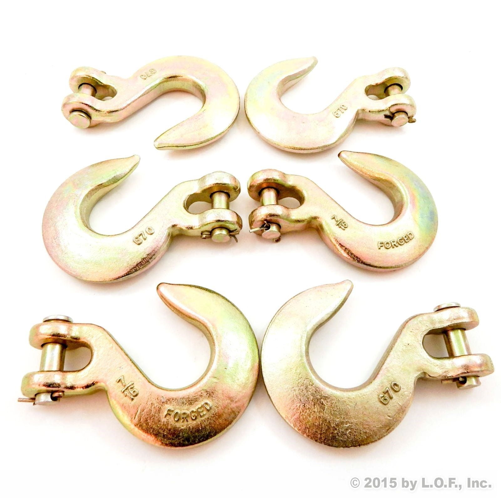 Red Hound Auto 6 Heavy Duty 7/16 inches Clevis Slip Hooks Towing ...