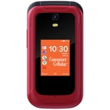Consumer Cellular Iris Flip Phone, 8GB, Red with Camera - Walmart.com