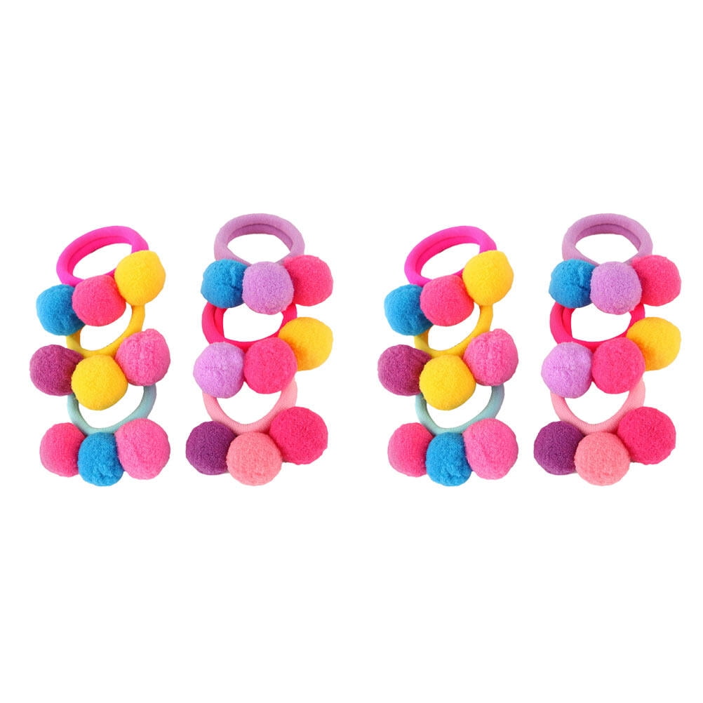 Click here for Horialence 12pcs Colorful Pom Hair Ties Scrunchies... prices