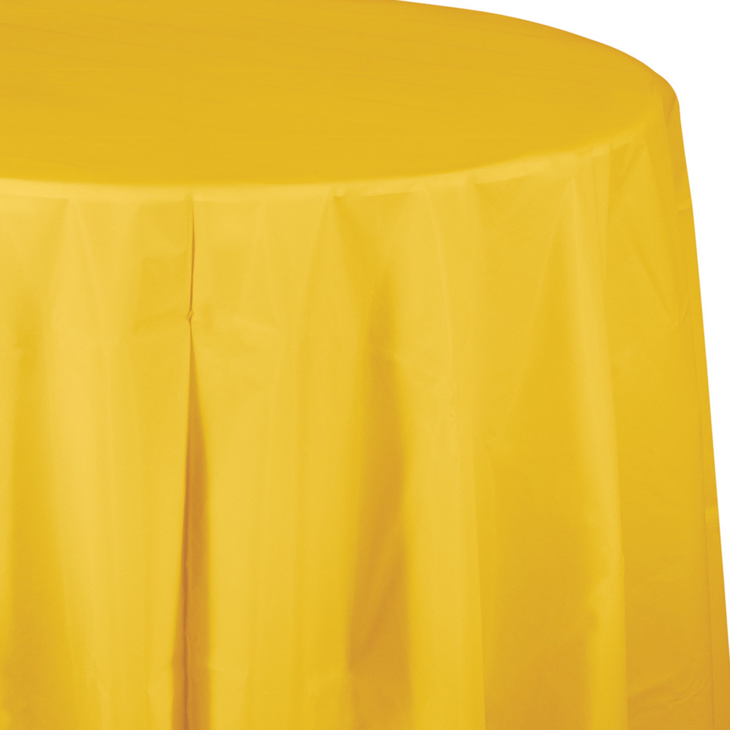 School Bus Yellow Round Plastic Tablecloths, 3 Count - Walmart.com
