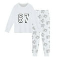 Boys "67" All-Over Print Pajama Set – Cozy Soft Nightwear for Bedtime ...