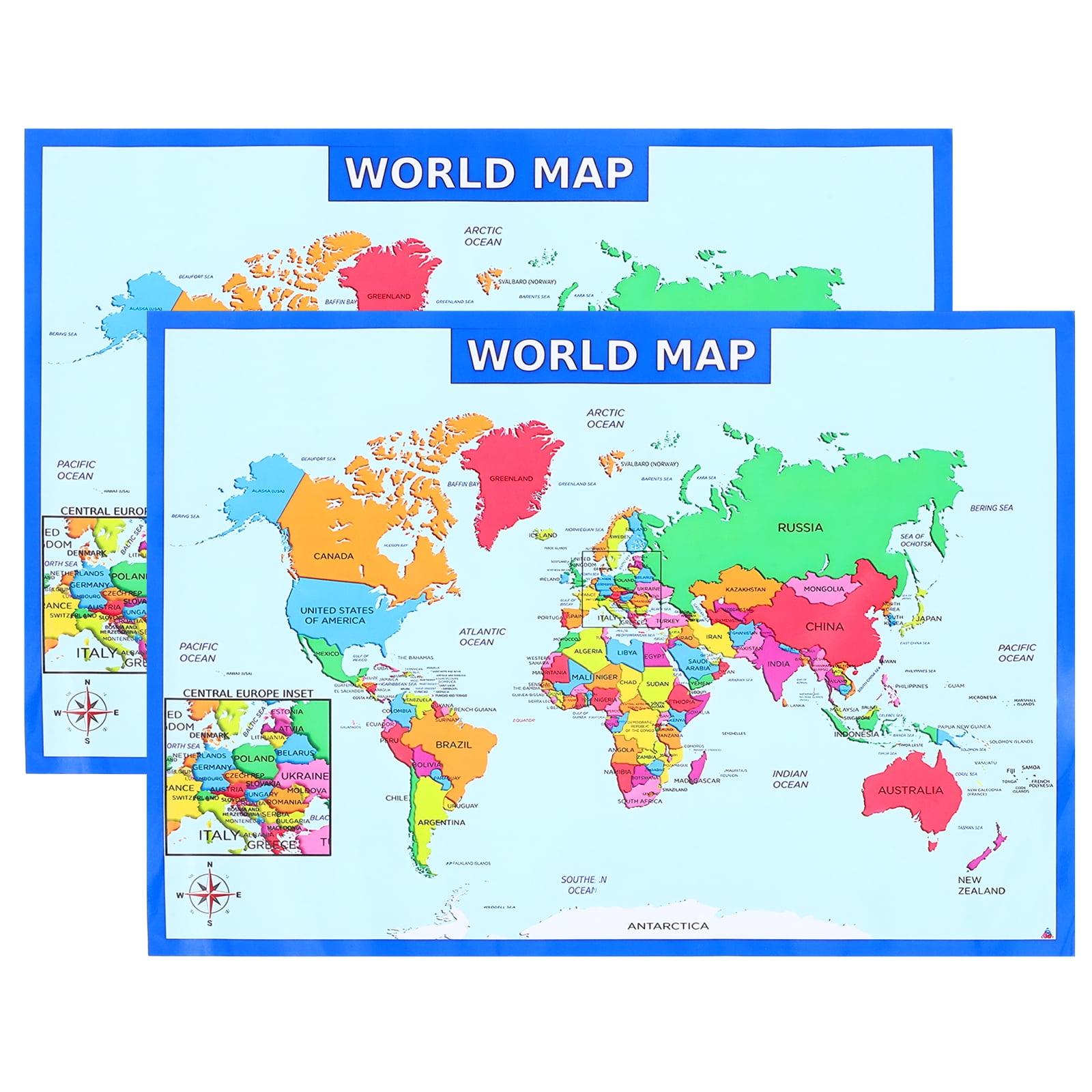 Click here for Shisuyan 2pcs World Map Children Preschool Poster... prices