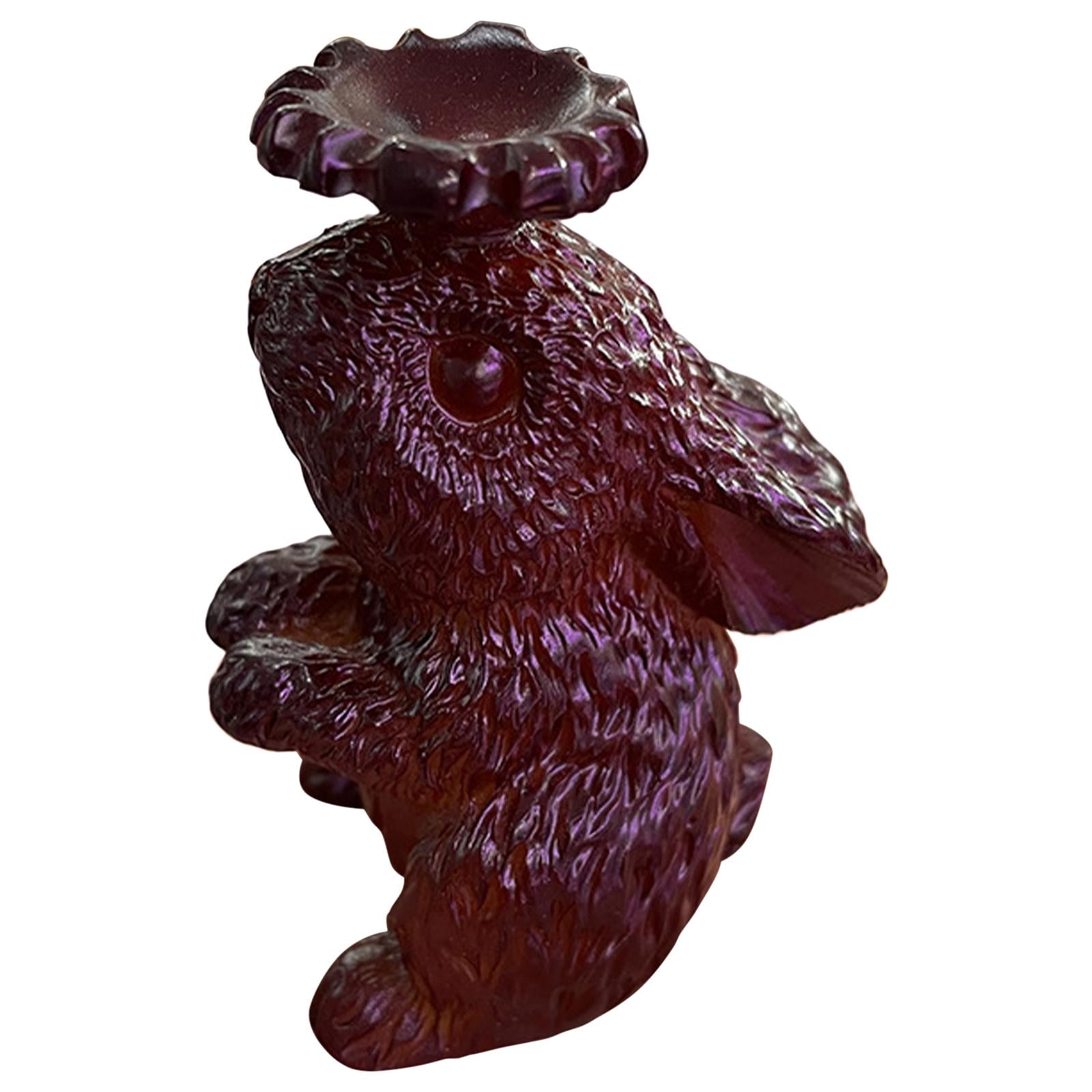 Rabbit Statue Crystal Ball Base Display Stand Art Crafts for Glass ...