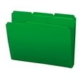 Smead Poly File Folder, 1/3-Cut Tab, Letter Size, Green, 24 per Box ...