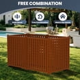 3-Panel Ventilated Air Conditioner Screen, Cedar Wood Privacy Fence ...