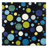 SAFAVIEH Soho Dots Polka Dots Wool Area Rug, Black/Multi, 6' x 6' Round ...