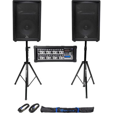 Pyle Professional DJ System Package: 8 Inch Bluetooth PA Loud Speaker ...
