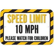 Slow 5 MPH Children And Animals At Play Sign - Walmart.com