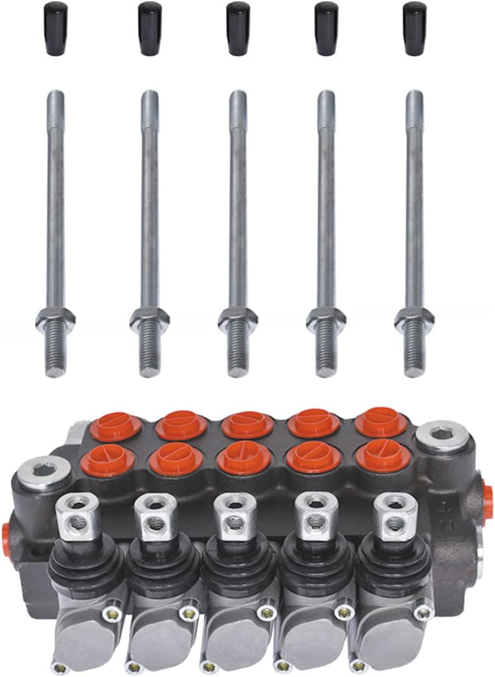 SEBLAFF Hydraulic Directional Control Valve 5 Spool 11 GPM, SAE Ports ...