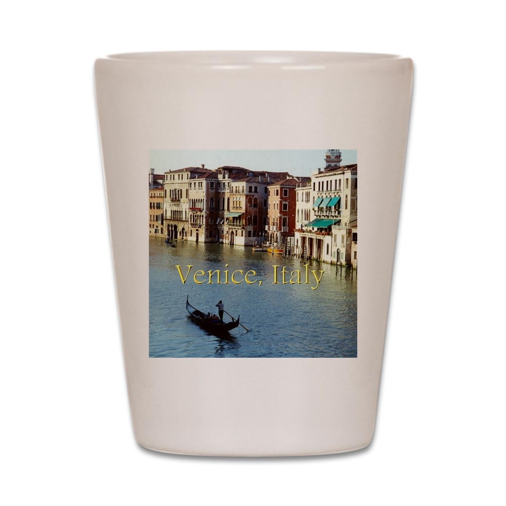 CafePress - Venice Italy Souvenir Gondola Ride Phot - White Shot Glass ...