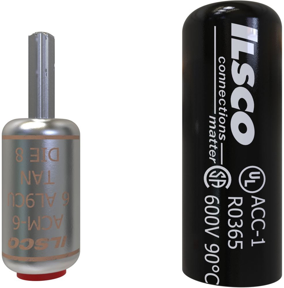 Ilsco ACM-6, Pigtail Adapter, Al Cmp 6 T Ul Csa Pigtail, 1 PC - Walmart.com