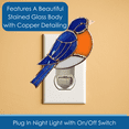 Gift Essentials Bluebird Night Light Stained Glass Nightlight ...