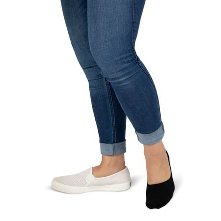 PEDS - Peds Women's Spun Poly Half Cushion No Show Liner Socks, 6 Pairs ...