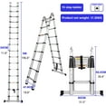 Jupiter Adjustable Telescoping Ladder A-Frame Ladder with Stabilizer ...