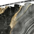 Black Gold Marble Shower Curtain Set 72x72 Inches Crack Ink Texture Luxury Abstract Decorative ...