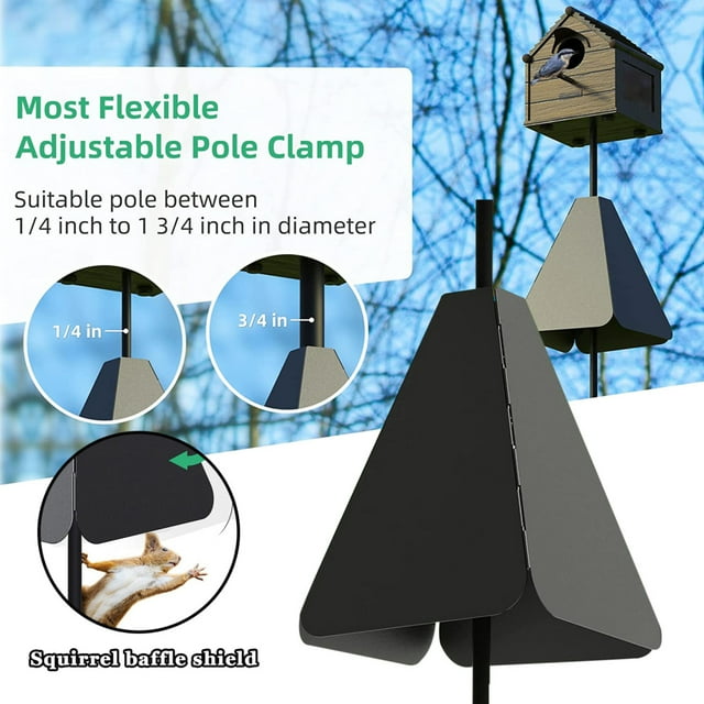Dual Defense Proof Squirrel Baffle Tough Rustproof Metal Squirrel ...