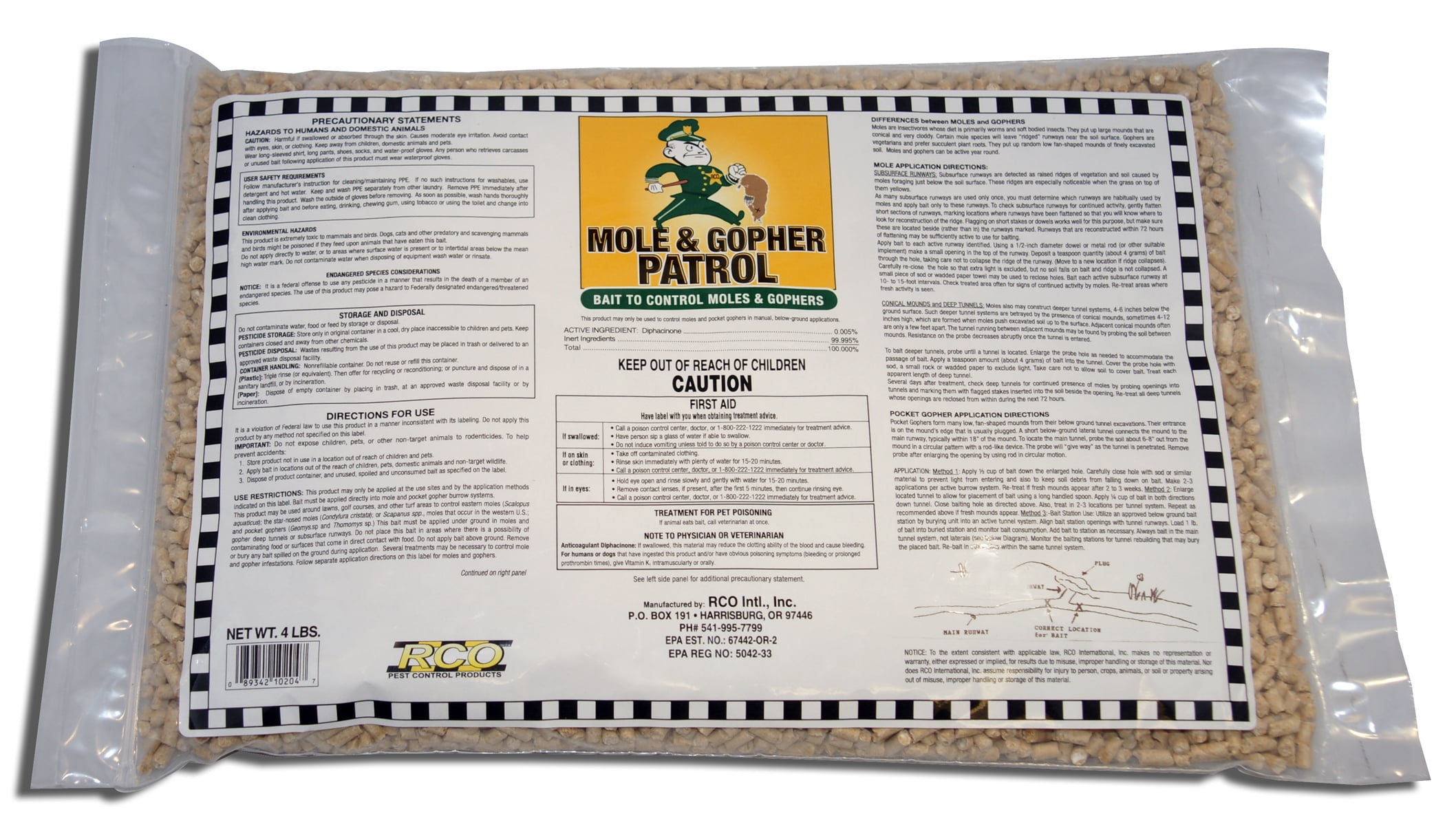 Rco Pest Control Products Mp-4.4 4 Lb Mole & Gopher Patrol Pelleted ...