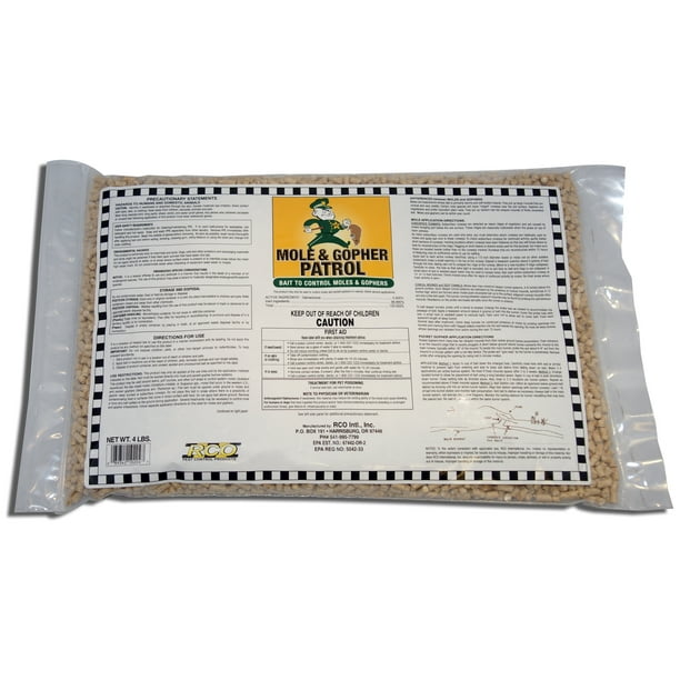 Rco Pest Control Products Mp-4.4 4 Lb Mole & Gopher Patrol Pelleted Bait - Walmart.com - Walmart.com