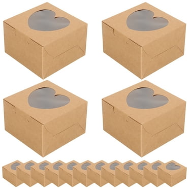 9-Pack White Bakery Boxes with Windows: Ideal for Weddings, Birthdays ...
