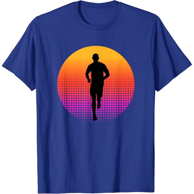 Cool Running Man Silhouette Runner Athlete Marathon Sprinter T-Shirt ...