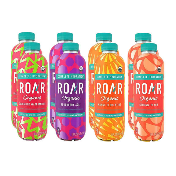 ROAR Organic Hydration Variety Pack 12 x 18 oz with Flavors and ...