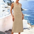 Hurxie Women's Knit Maxi Dress — Cap Sleeve Loose Beach Sundress with ...