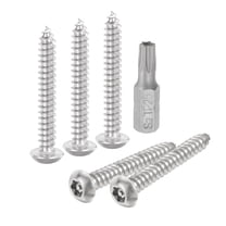 10pack M5 x 40mm Button Head Torx Security Sheet Metal Screws with T25 ...