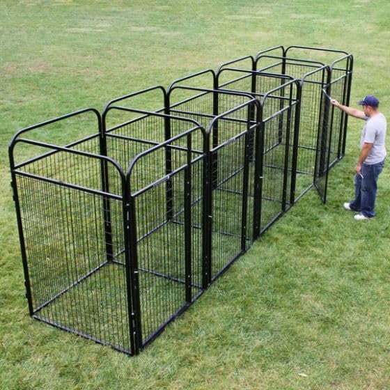 Professional X4 K9 Kennel Store 4' X 8' Dog Kennel-Runs Full Stalls ...