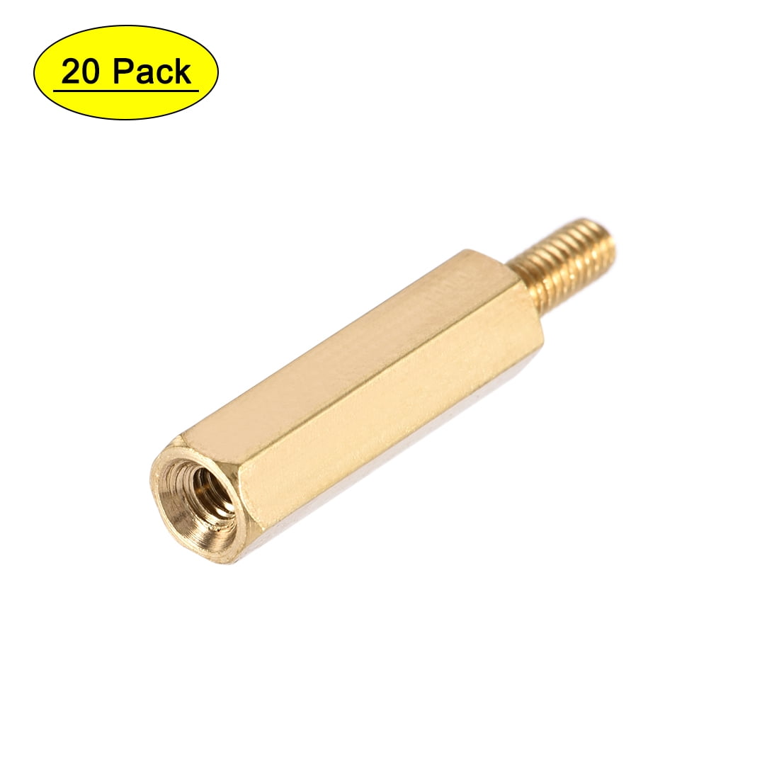 Uxcell Brass M2.5 20mm+6mm Male-Female Hex Standoff 20 Pack - Walmart.com