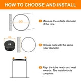 8Pack Inserts for Round Tubes with M8 Thread, for 38mm/1.5" OD Round ...