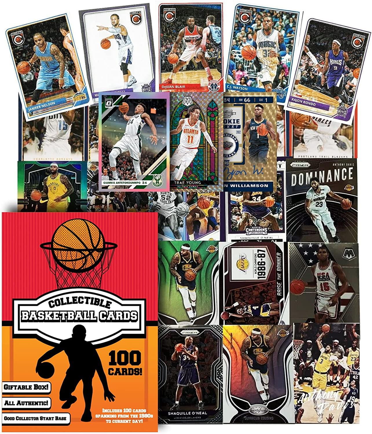 Basketball Trading Collector Cards 100ct Assorted Players Box Set ...
