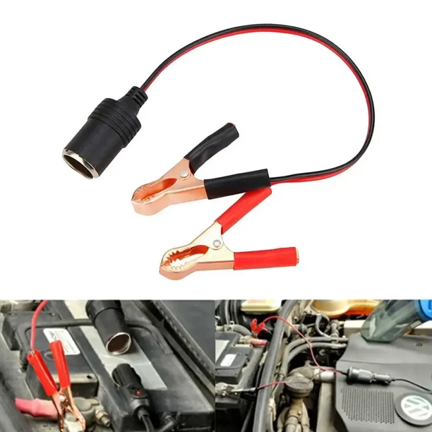 12V Car Battery Terminal Clamp Clip Cigarette Lighter Power Socket ...