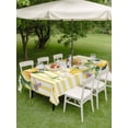 Lemon Flower Butterfly Rectangle Outdoor Tablecloth with Umbrella Hole ...