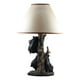 Ebros Climbing Black Bear Cubs Table Lamp Statue Decor With Bear Face ...