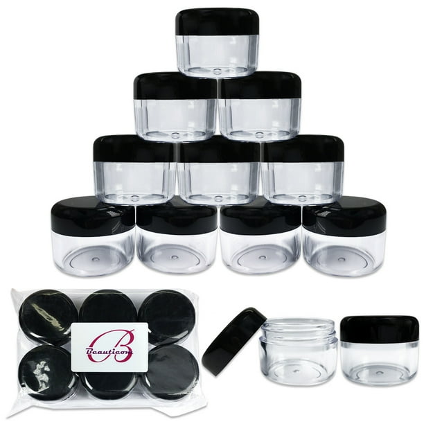 Beauticom 6 Pieces 30G/30ML(1 Oz) Round Clear Plastic Container Jars ...