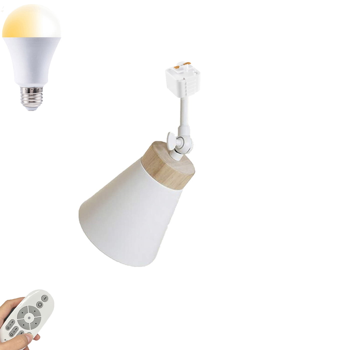 FSLiving Remote Control Pendant Light J-Type Track Ceiling Light w ...