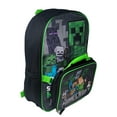 Minecraft Kids Backpack & Insulated Detachable Lunch Box with Creeper ...